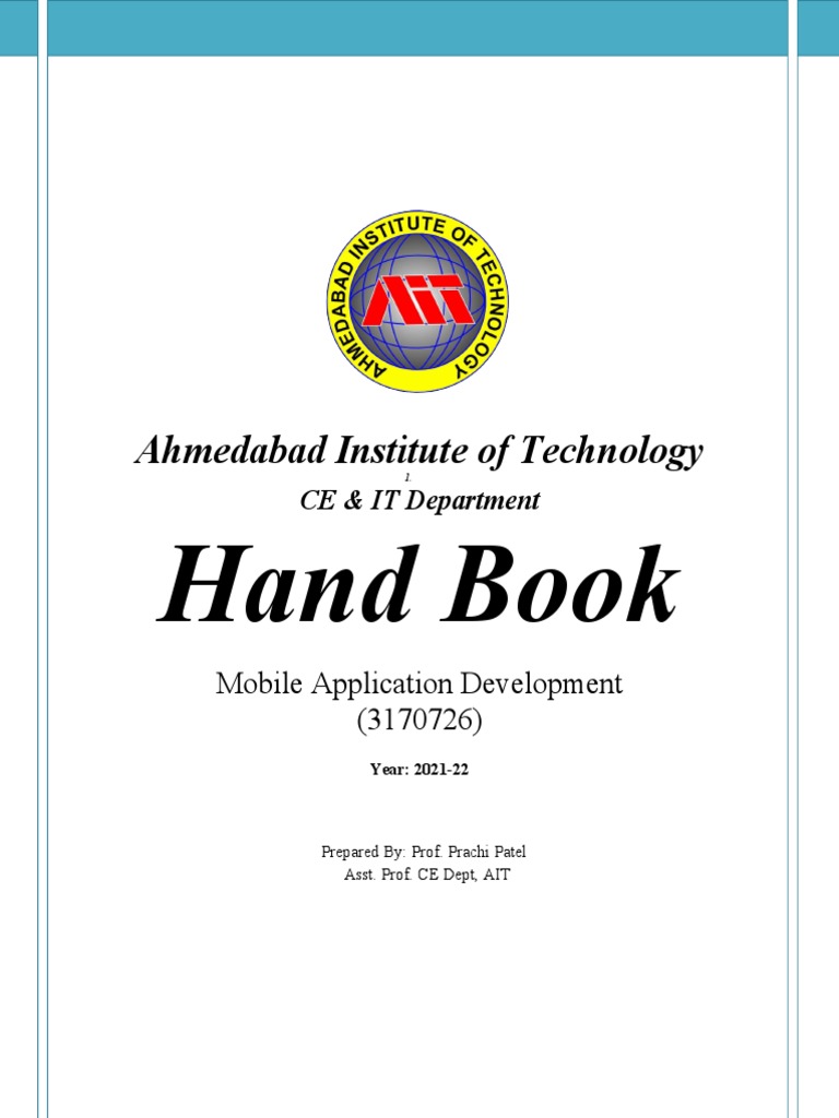 Handbook MAD (3161612) | PDF | Android (Operating System) | Java (Programming Language)
