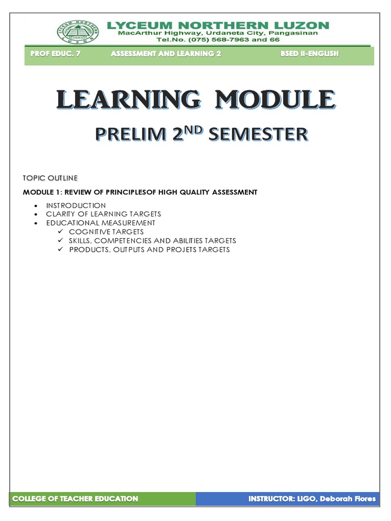 High-Quality Assessment Principles | PDF | Educational Assessment ...