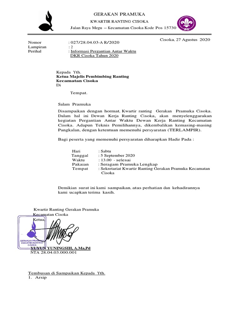 Surat Tembusan Untuk Mabiran | PDF