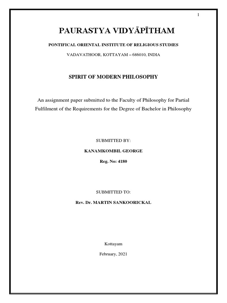 Modern Western Philosophy Overview | PDF | Rationalism | Empiricism