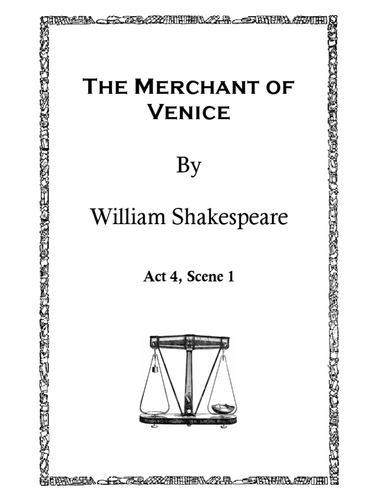 The Merchant of Venice 019 Merchant of Venice Act 4 Scene 1 | PDF | The ...