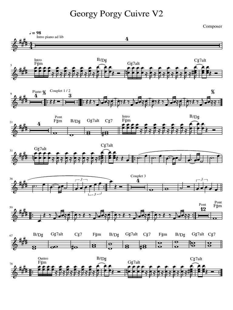 Georgy Porgy Horns BB | PDF