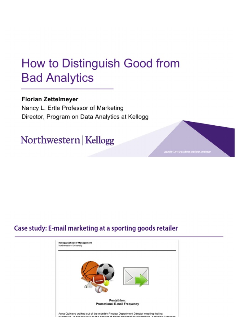 m3 How To Distinguish Good From Bad Analytics Compressed | PDF | Demand ...