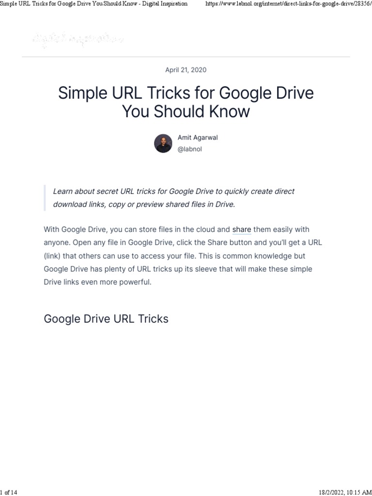 Simple URL Tricks For Google Drive You Should Know - Digital ...