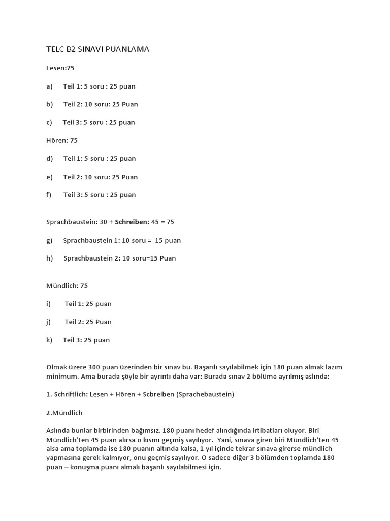 Empfehlungen Für Die TELC B2 Prüfung | PDF