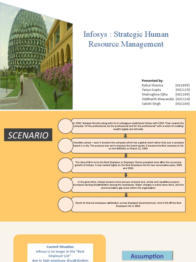 Infosys: Strategic Human Resource Management: Presented by | PDF ...