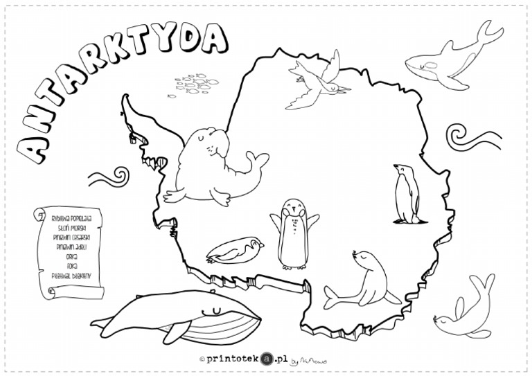 Antarktyda Mapa Zwierzęta | PDF