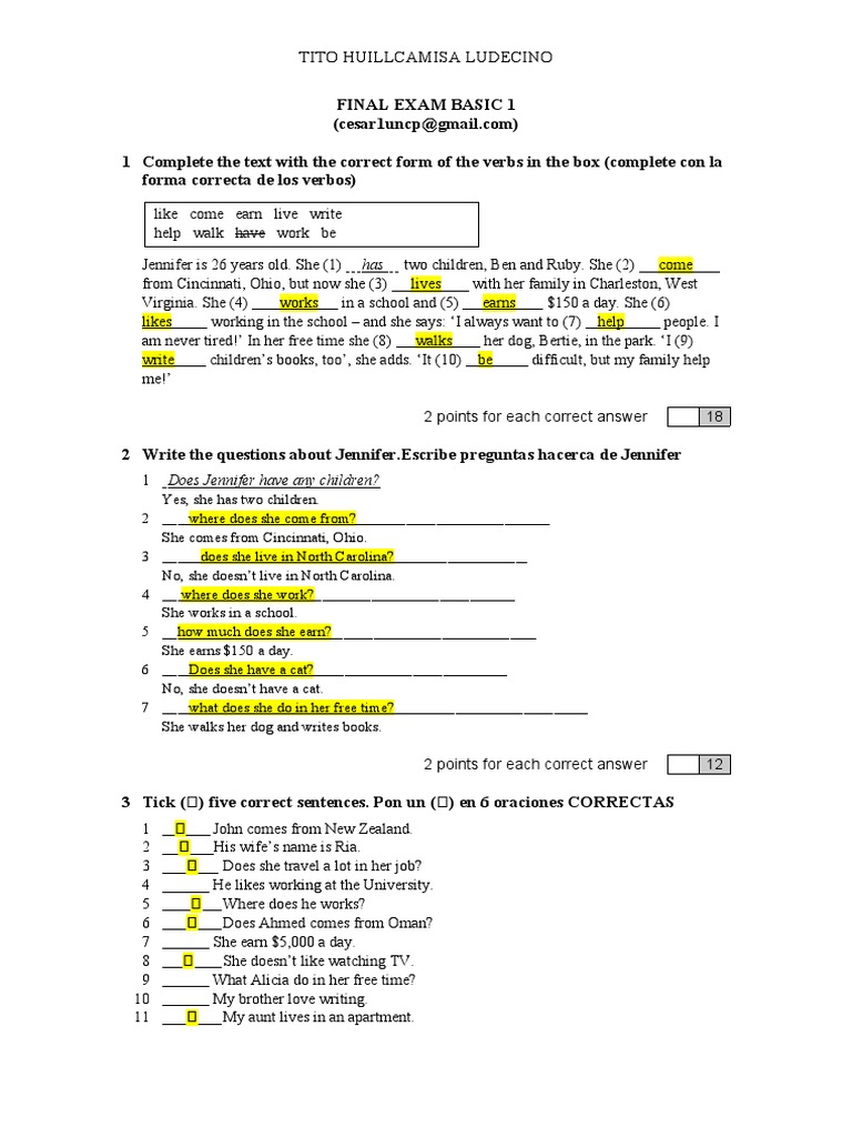 Final Exam Basic 1 | PDF | Linguistic Morphology | Linguistics