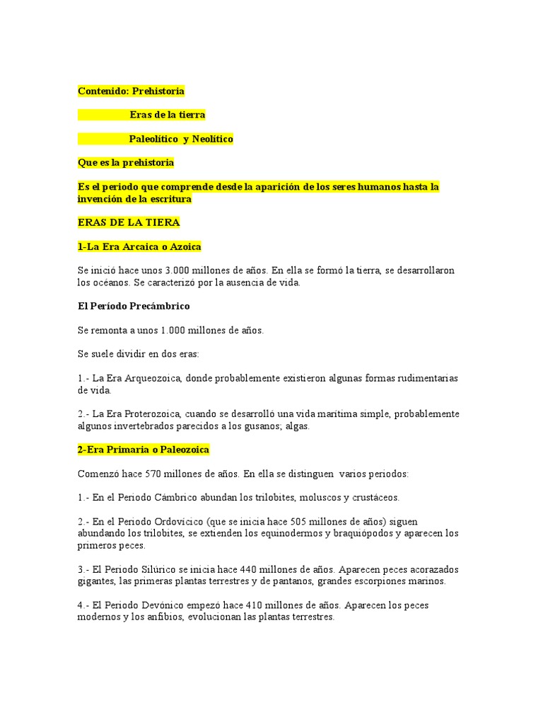 La Era Arcaica o Azoica | PDF | Escala de tiempo geológico | Naturaleza