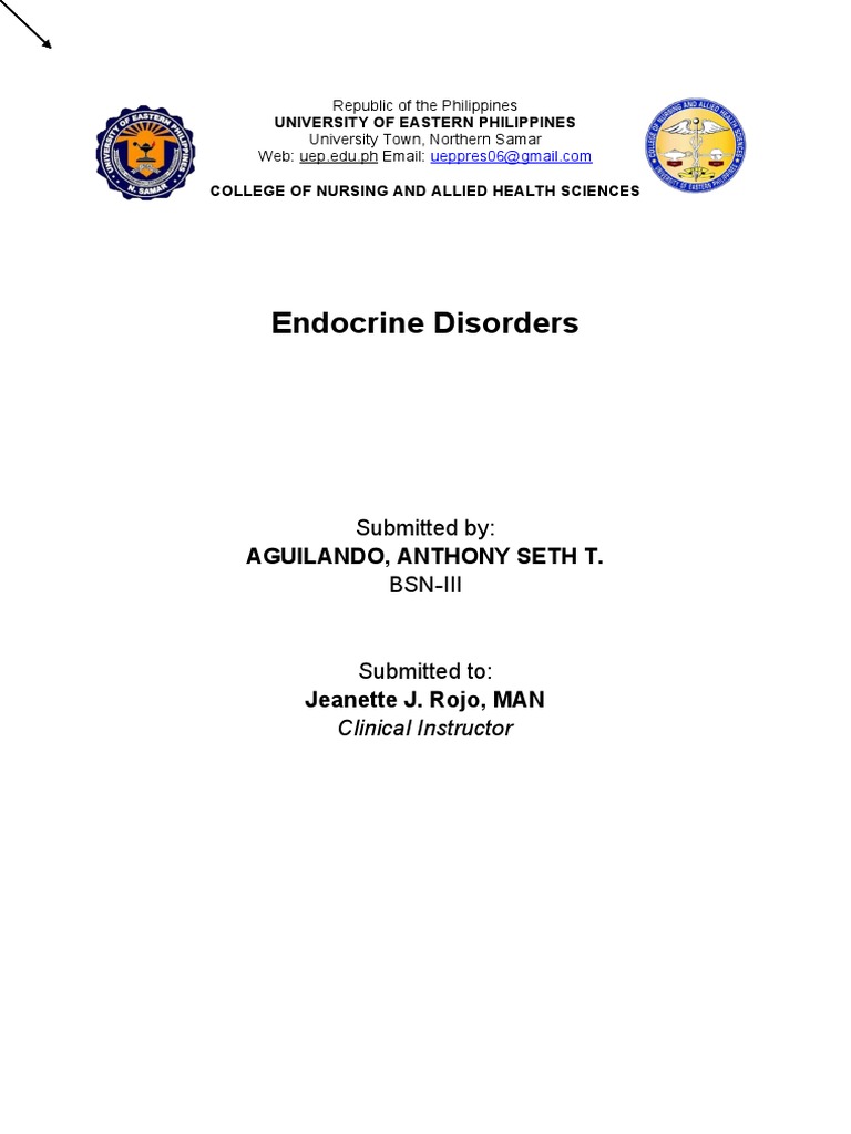 NCM 116 Endocrine Disorders | PDF | Vitamin D | Estrogen