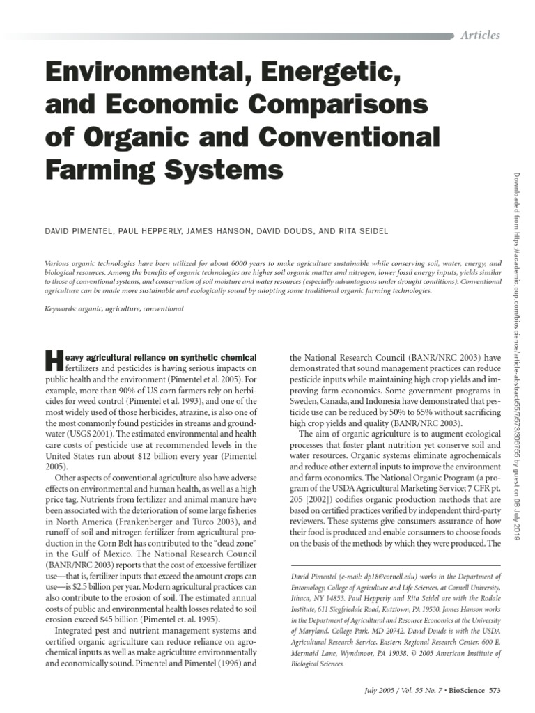 Organic and Conventional | PDF | Organic Farming | Agriculture