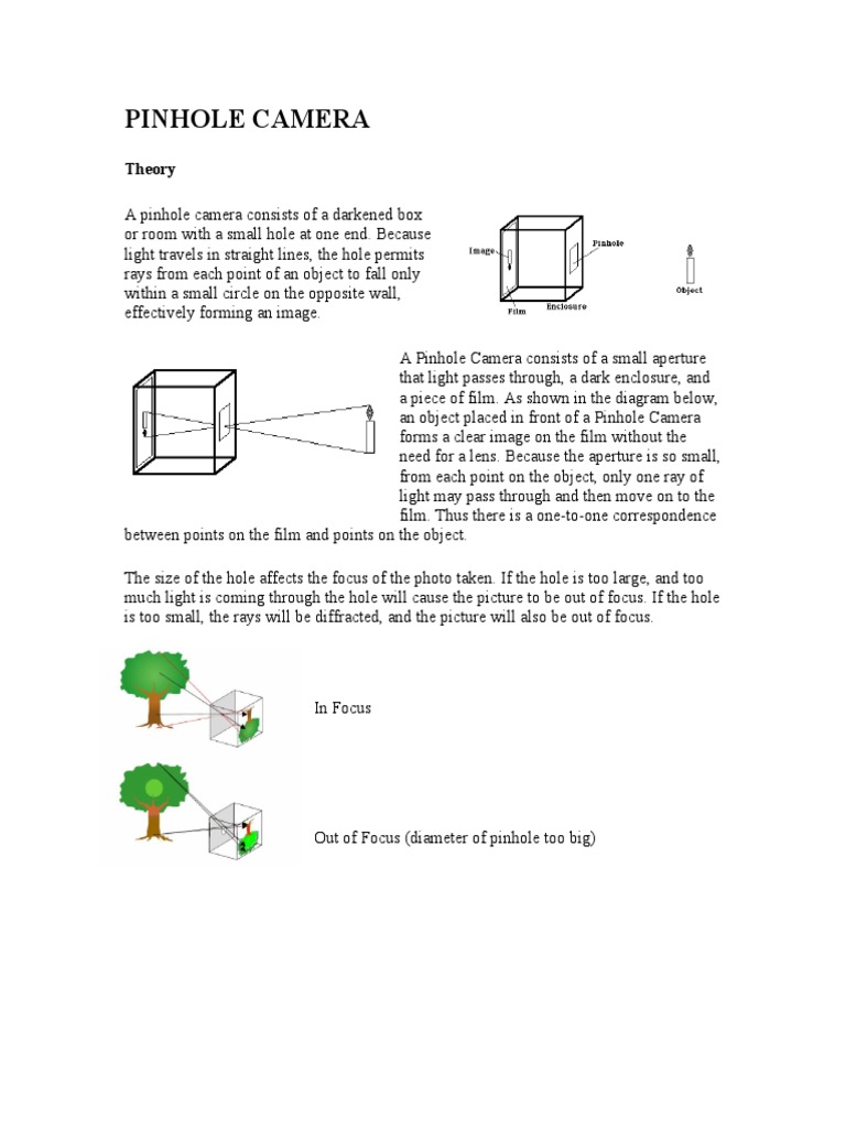 Pinhole Camera | PDF | Camera | Aperture