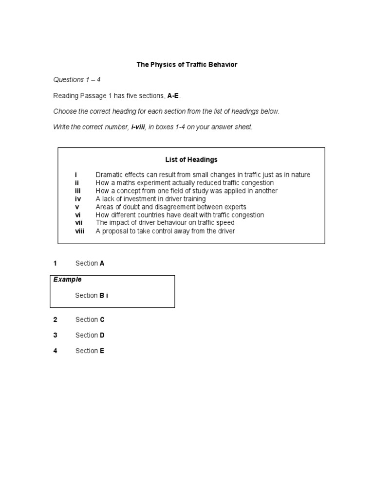 Questions 1 - 4: The Physics of Traffic Behavior | PDF | Traffic ...