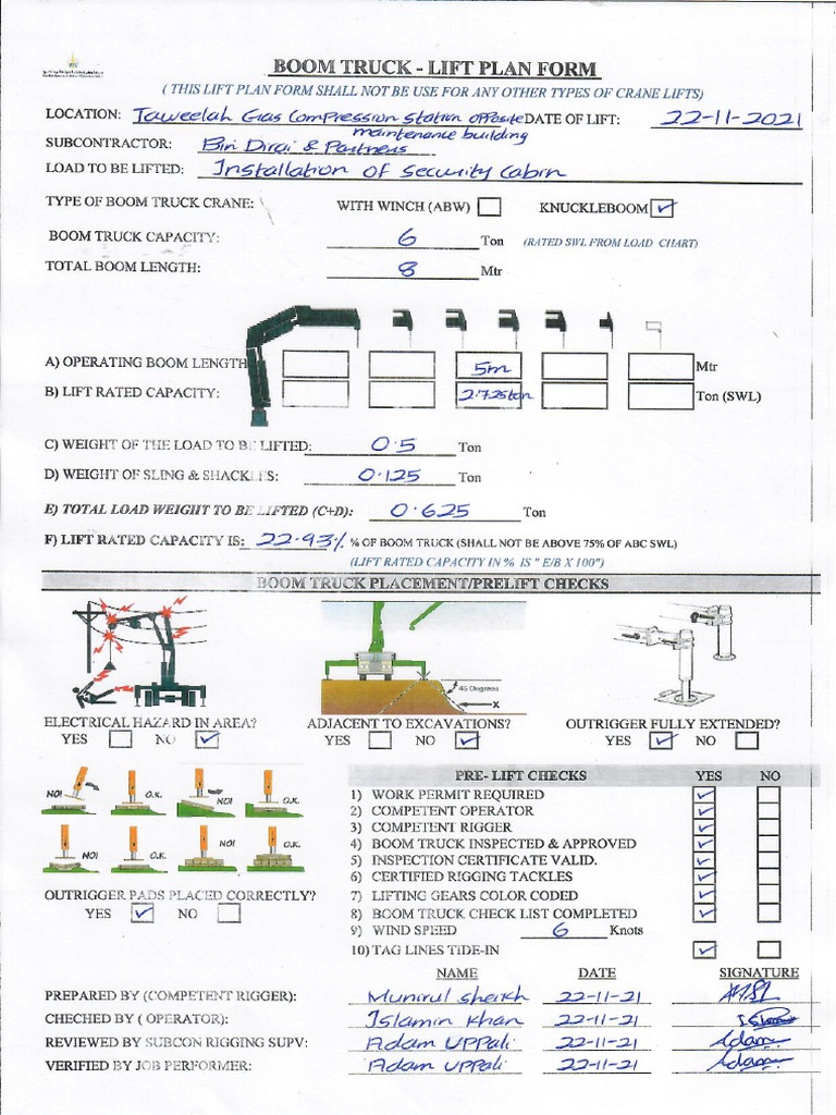 HIAB Lifting Plan | PDF