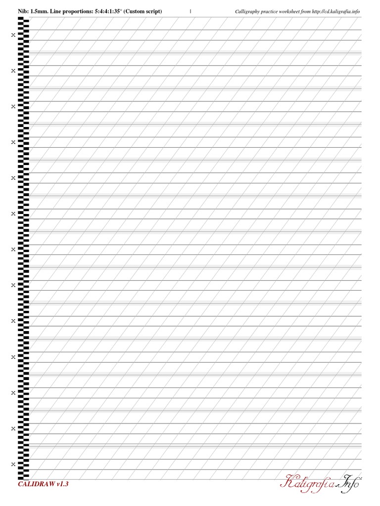 Calidraw V1.3: Calligraphy Practice Worksheet From HTTP://CD ...