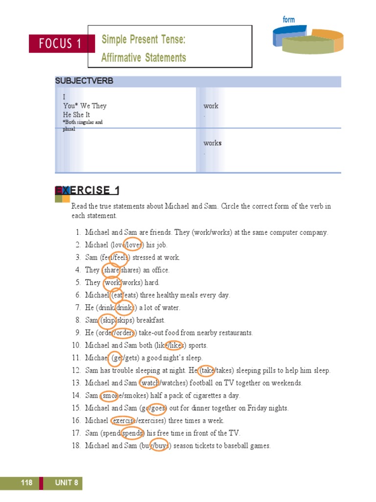Simple Present Tense AFFIRMATIVE STATEMENTS | PDF | Linguistics | Languages