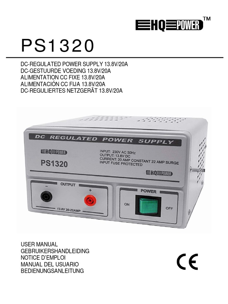 Ps 1320 Gbnlfresd | Download Free PDF | Power Supply | Switch