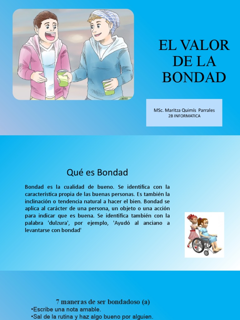 El Valor de La Bondad 2B Inf | PDF | Compasión