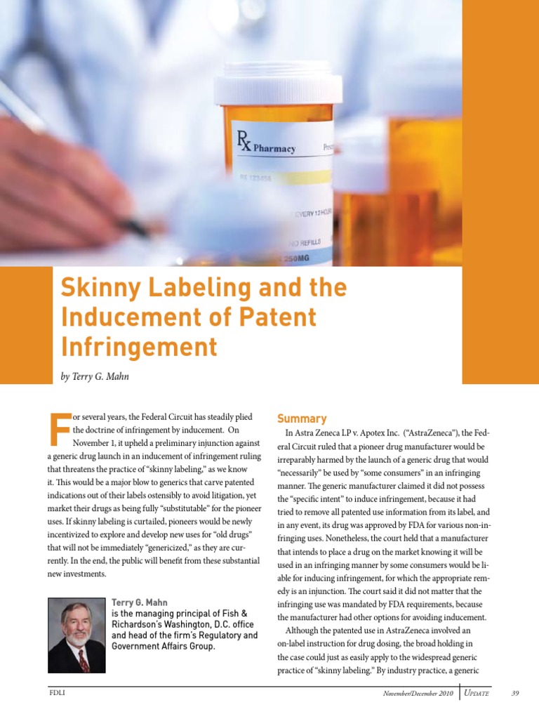 Skinny Labeling and The Inducement of Patent Infringement: by Terry G ...