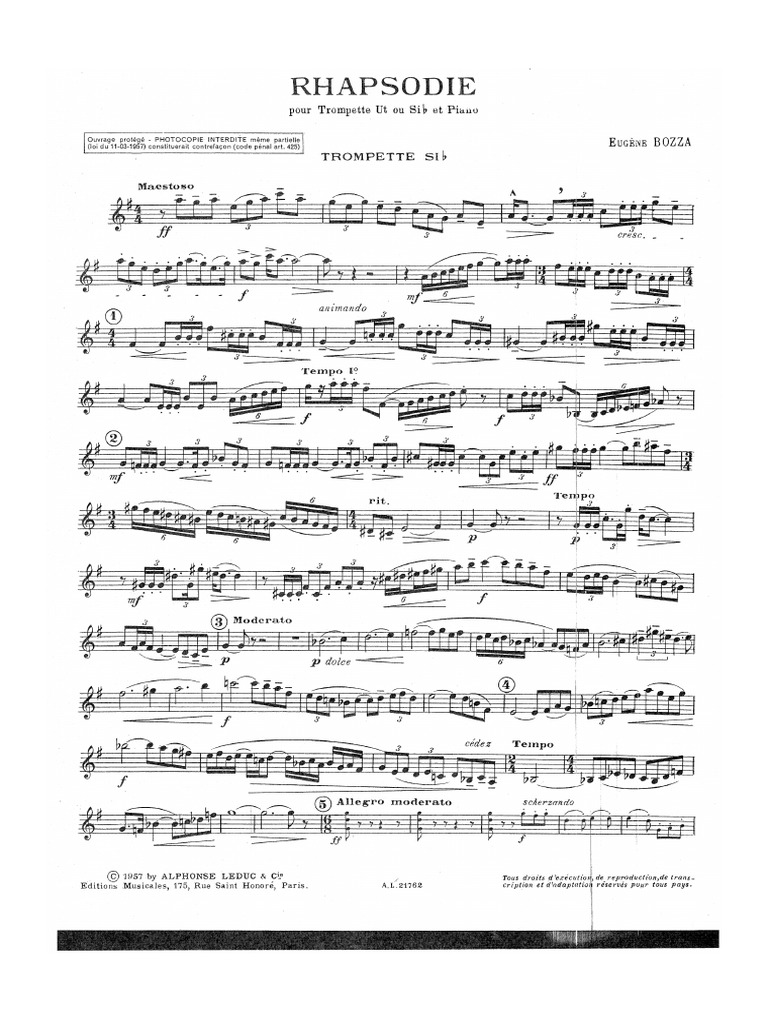 E. Bozza - Rhapsodie | PDF