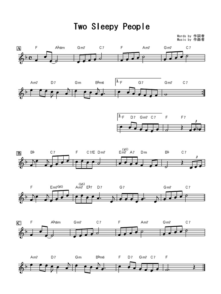 Two Sleepy People - Inbb - PDF | PDF