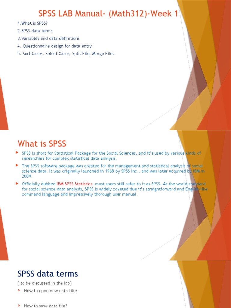SPSS Lab 1 | PDF | Spss | Survey Methodology
