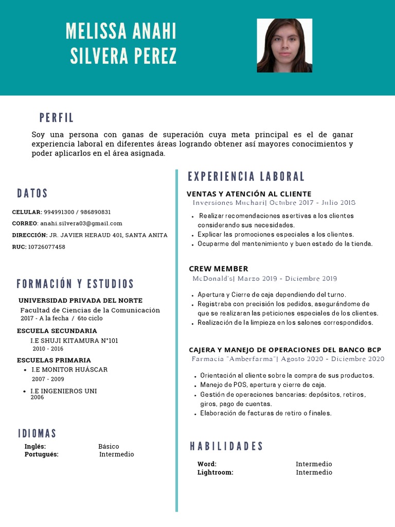 Melissa Silvera CV | PDF | Economias