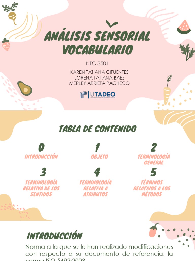 NTC 3501 | PDF | Gusto | Percepción