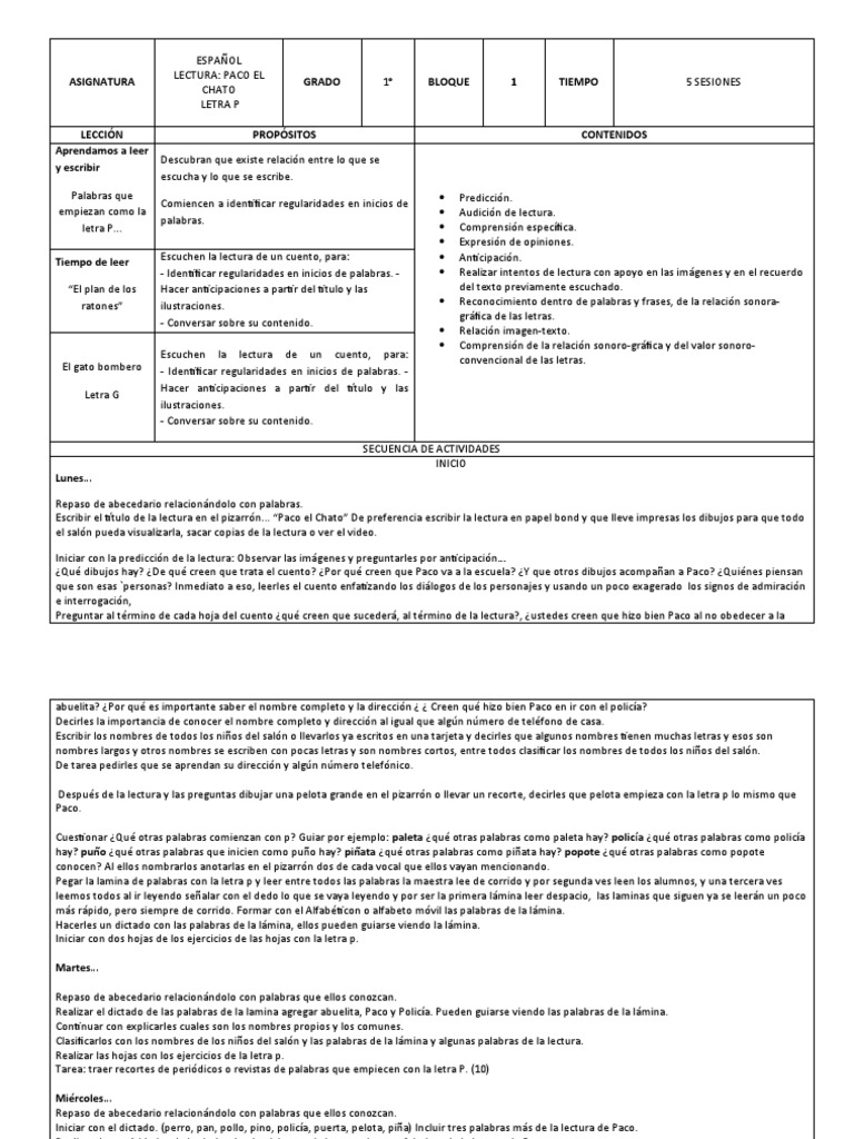 Planeacion Letra P | PDF | Evaluación | Alfabeto