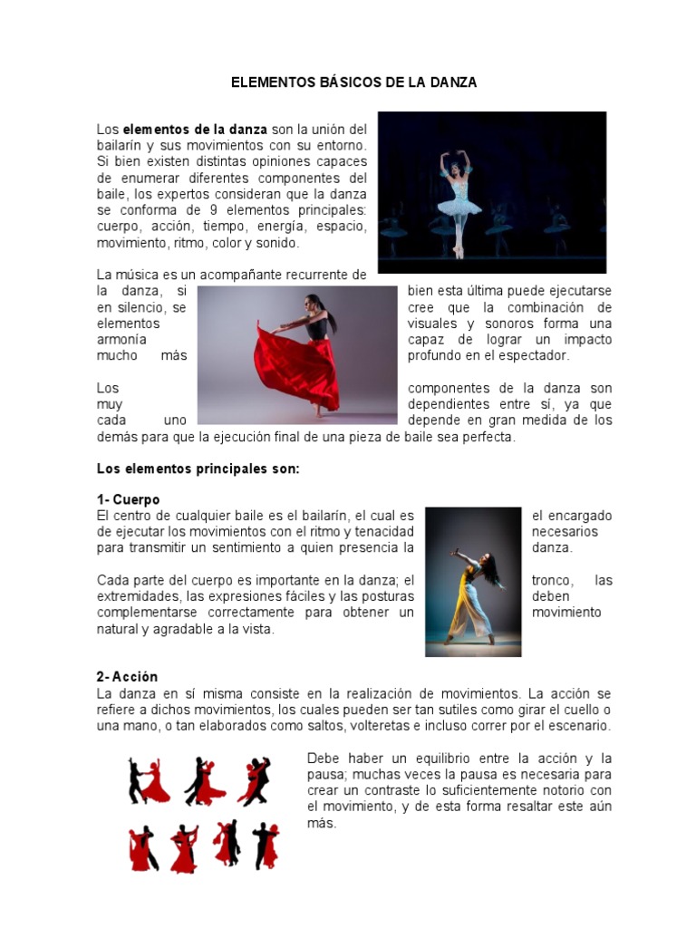 Elementos Basicos Danza | PDF | Bailes | Ritmo