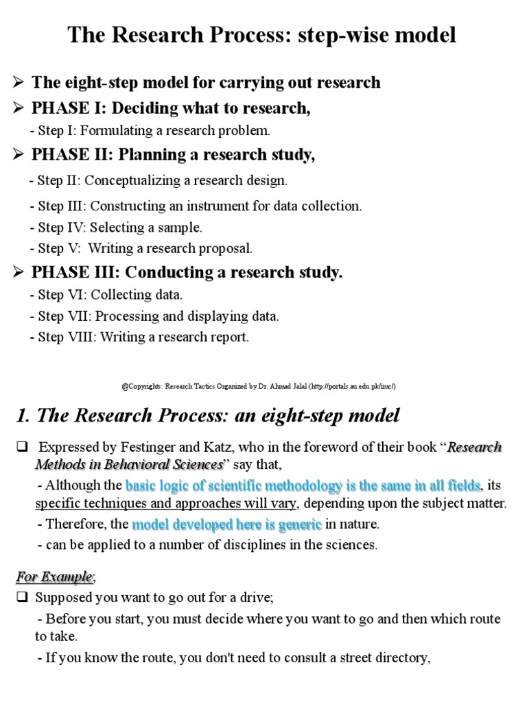 The 8 Step Model For Carrying Out Research | Download Free PDF ...