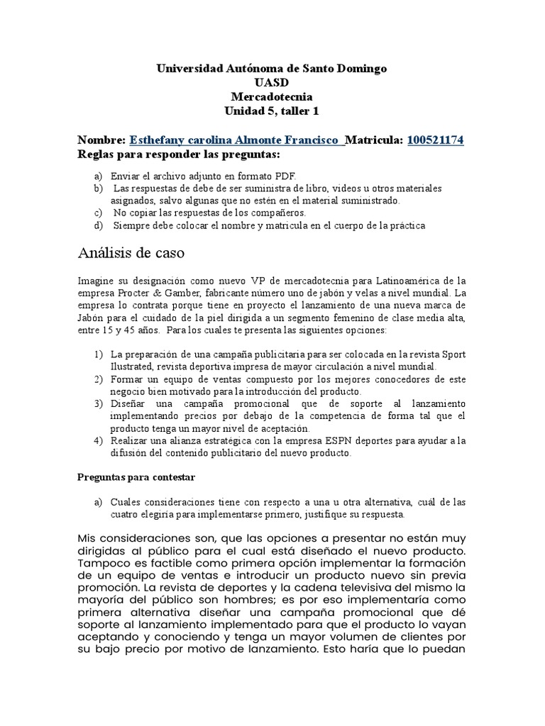Caso de Estudio | PDF | Producto (Negocio) | Publicidad
