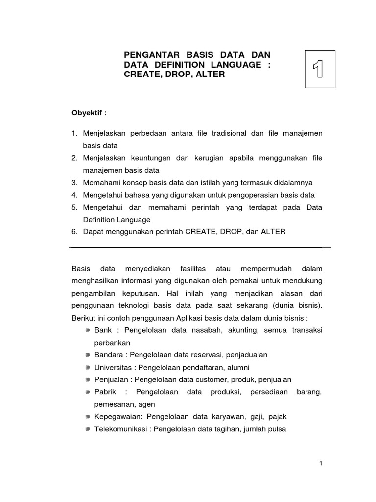 Modul SBD1 | PDF | Bisnis | Komputer