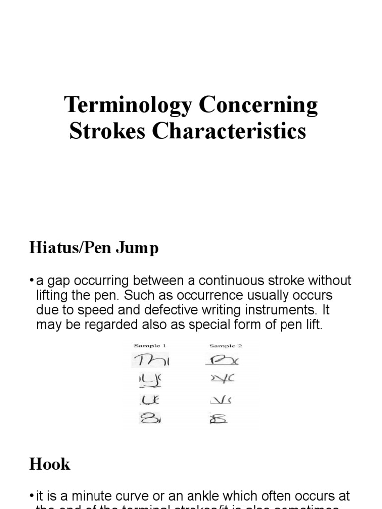 Handwriting Stroke Characteristics Explained | PDF
