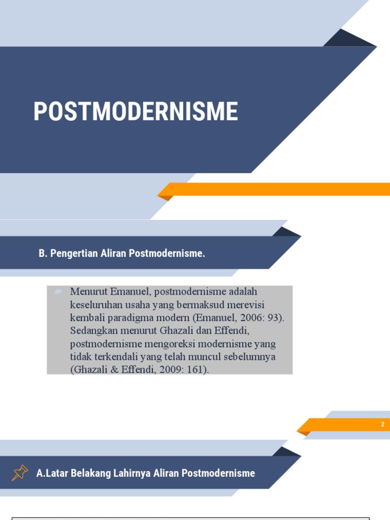 Postmodernisme: Pengertian, Tokoh, dan Ciri | PDF