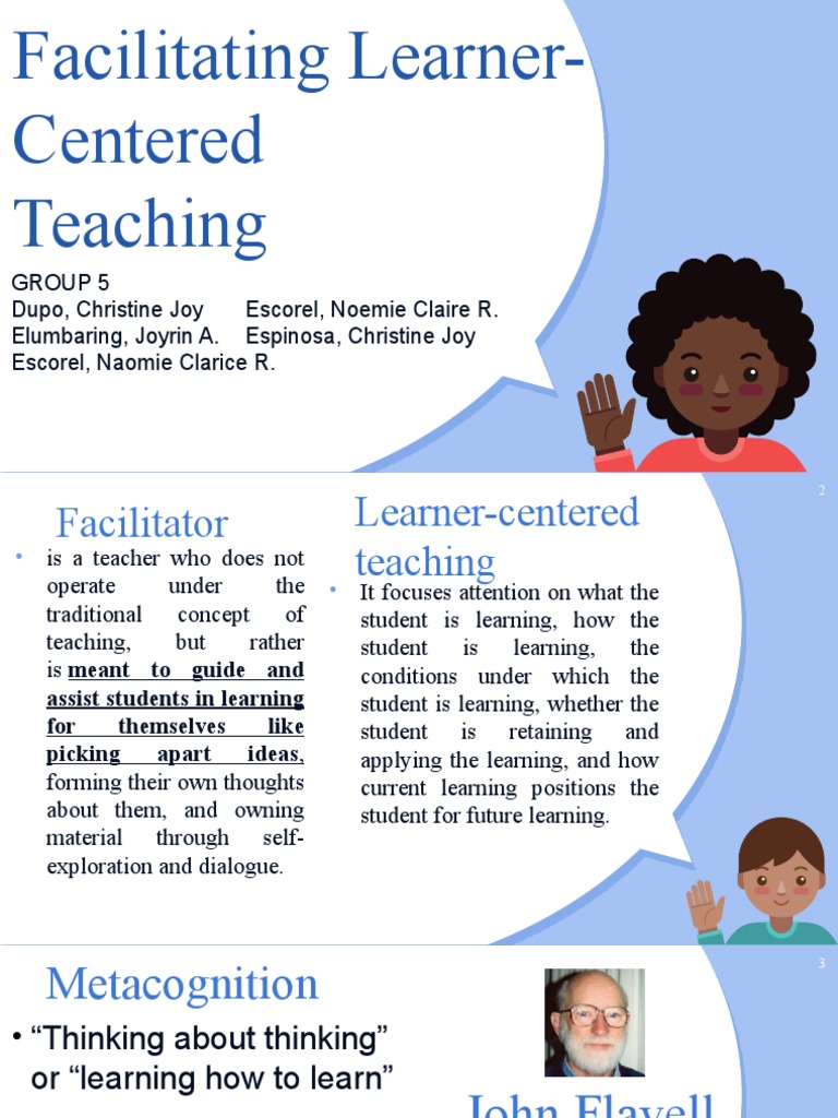 New Report Facilitating Learner Centered Teaching Group V Section A ...