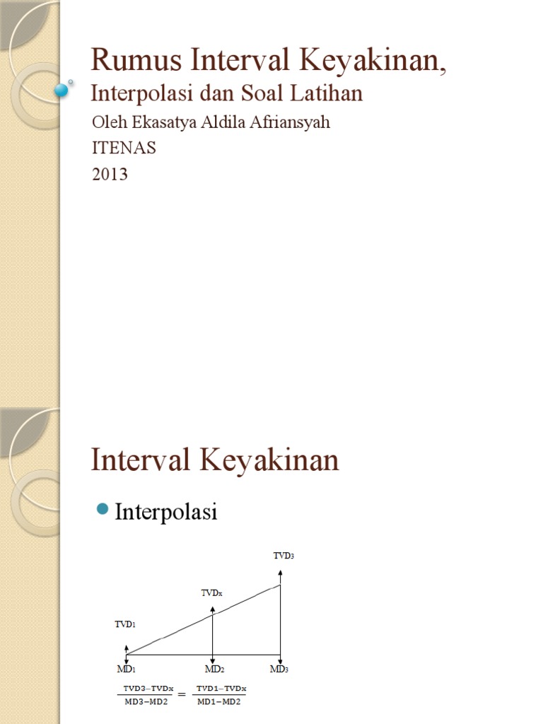Rumus dan Konsep Interval Kepercayaan | PDF