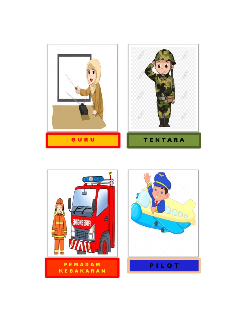 Kartu Gambar Profesi | PDF | Game & Aktivitas | Seni