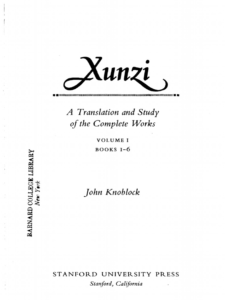 John Knoblock-Xunzi - A Translation and Study of The Complete Works - 2 ...