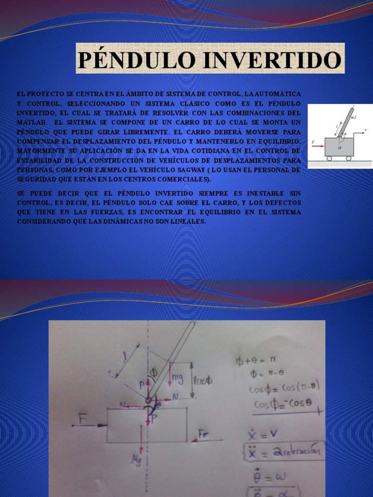 Péndulo Invertido | PDF | Mecánica | Matemáticas