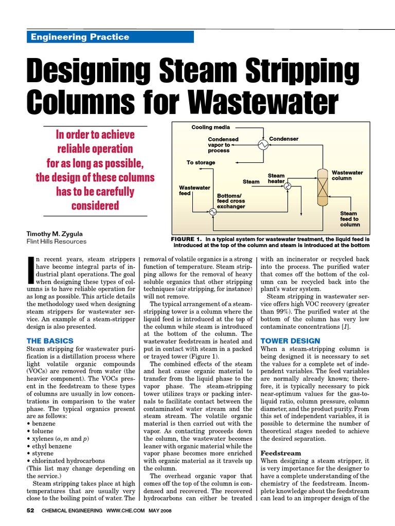 Designing Steam Stripping Columns | PDF | Materials | Chemical Engineering