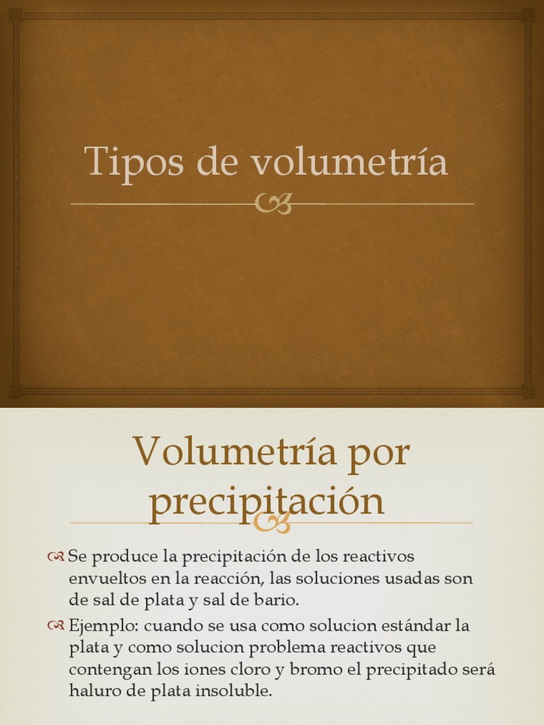 Tipos de Volumetría | PDF