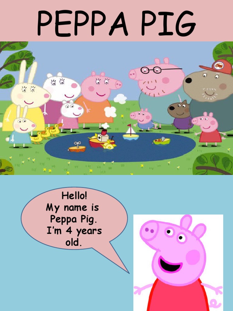 Peppa Pig Characters Flashcards Fun Activities Games Games 72797 | PDF