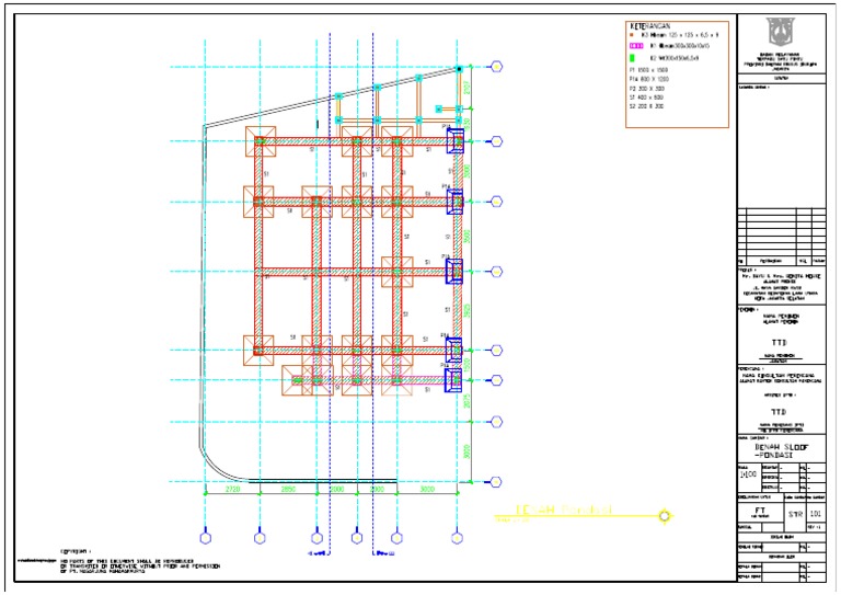 Denah Pondasi Footplate | PDF