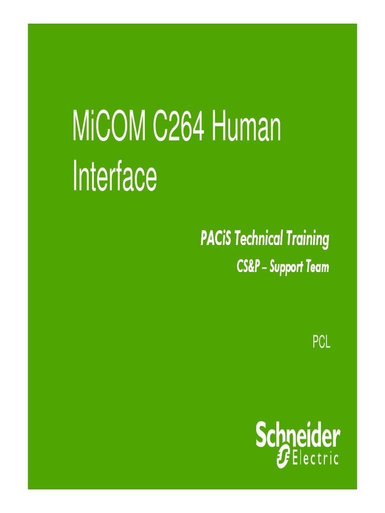 MiCOM C264 HMI Technical Overview | PDF | User Interface | Menu (Computing)