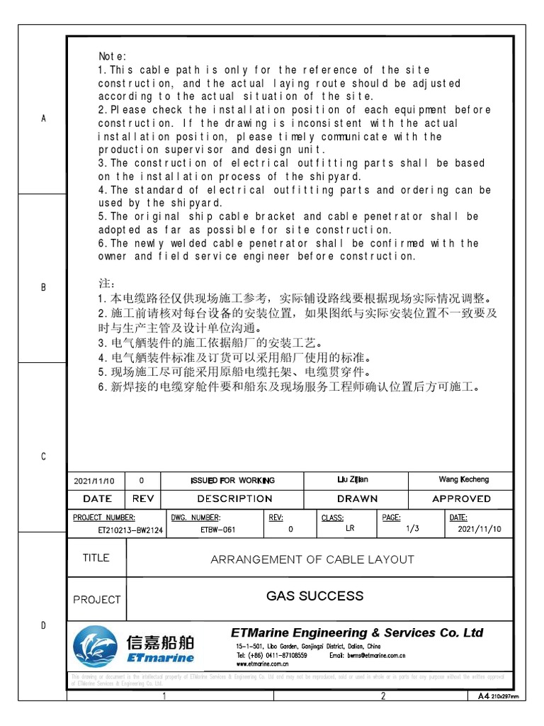 Cable Layout Guidelines for Ship Construction | PDF
