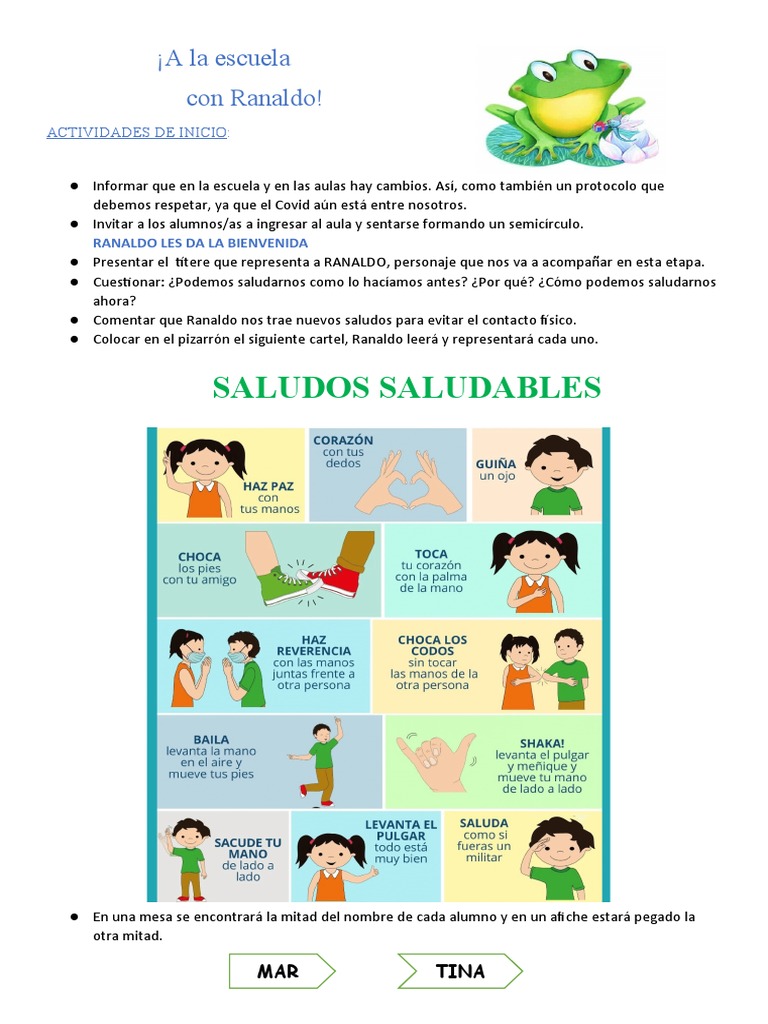 Actividades de Inicio para Segundo Grado | PDF