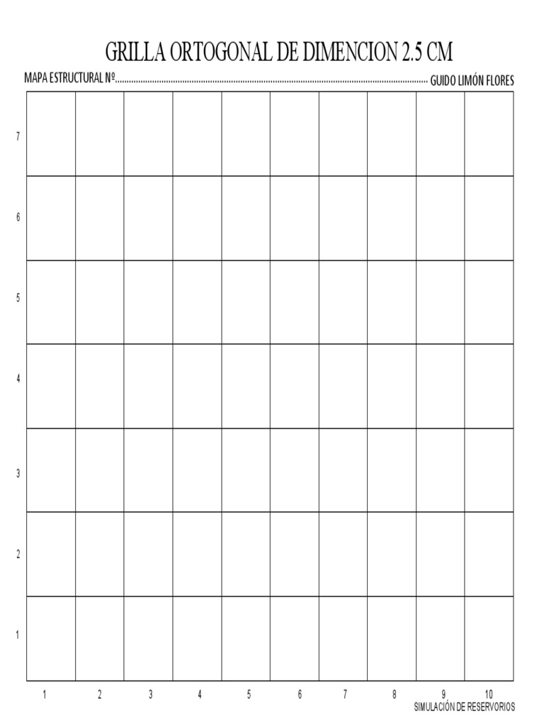 Grilla Ortogonal de Dimencion 2.5 CM | PDF