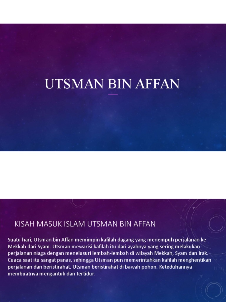 Kisah Utsman bin Affan: Khalifah dan Sahabat | PDF | Sejarah | Agama ...