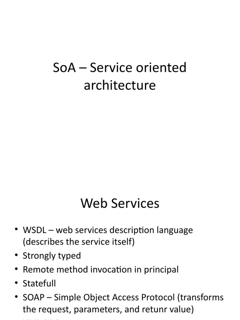 Soa - Service Oriented Architecture | PDF | Representational State Transfer | Soap